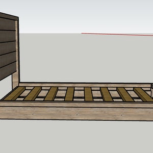 Modern Farmhouse Bedframe Plans, Queen Bedframe Diy Plans, Pdf Download ...