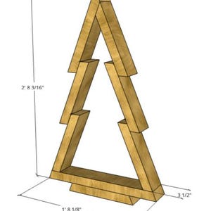 DIY Christmas Tree Plans, 2x4 Wood Plans, Holiday Woodworking ...