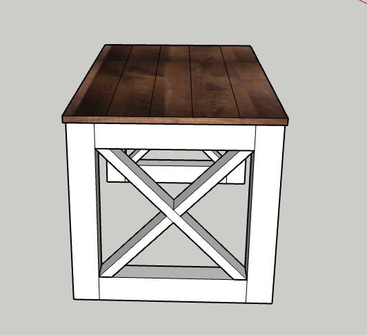 Farmhouse Desk Plans, DIY Plans, Woodworking Plans, Easy DIY Plans - Etsy