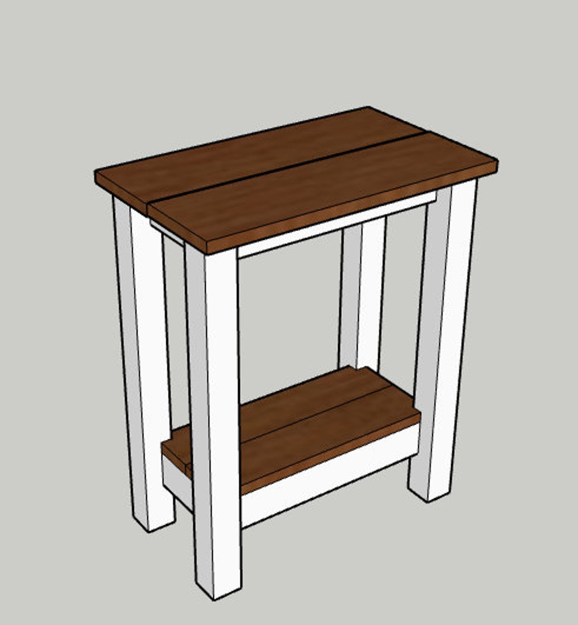 Simple Farmhouse End Table Plans / Instruction Manual / DIY Plans ...