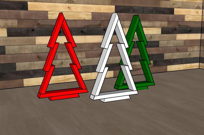 DIY Christmas Tree Plans, 2x4 Wood Plans, Holiday Woodworking ...