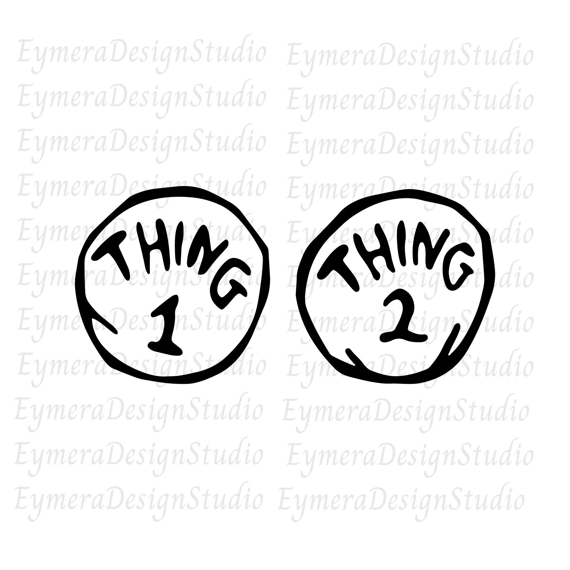 Thing 1 Thing 2 Svg Thing One Svg Thing Two Svg Family - Etsy