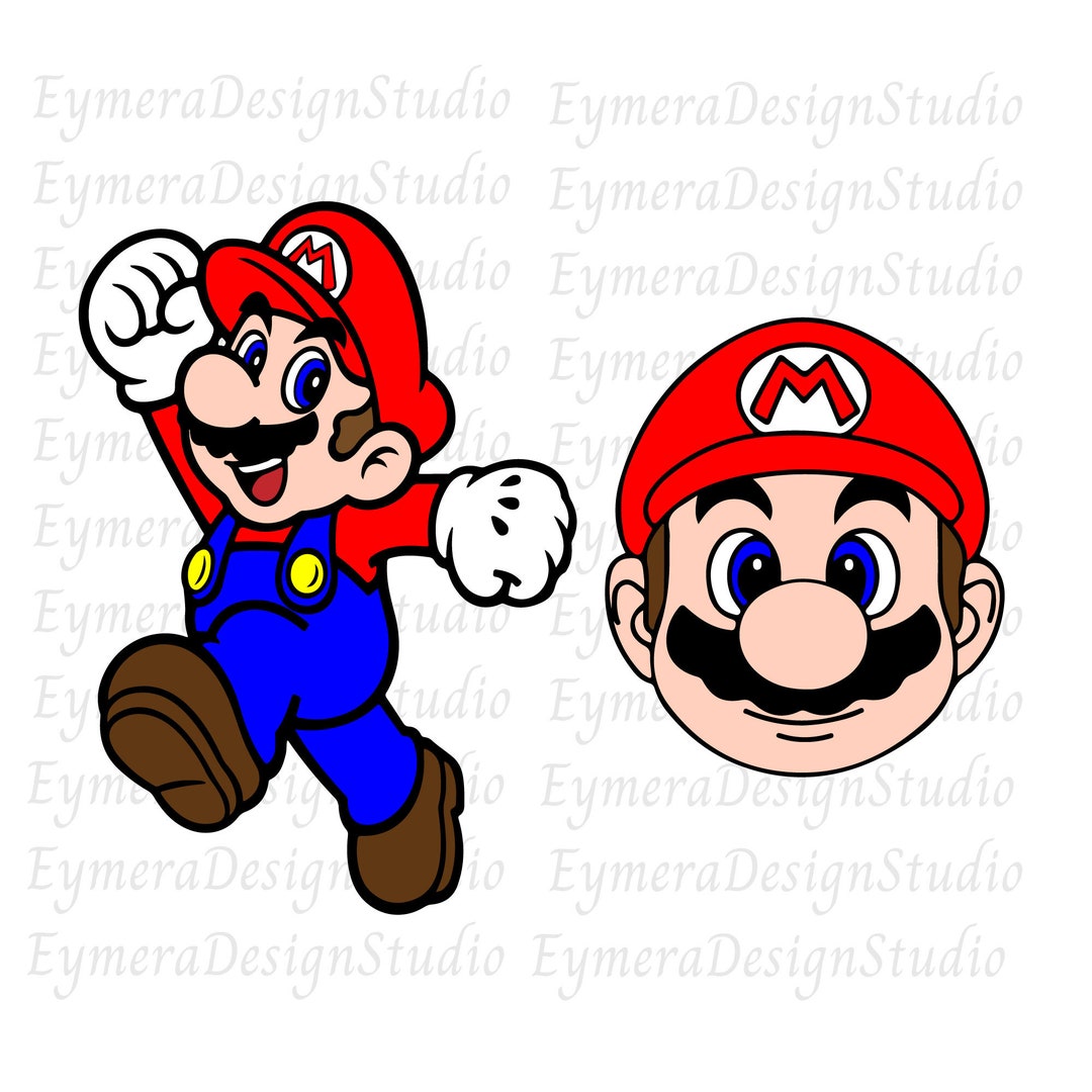 Mario SVG PNG Vector Download Files / Mario Game / Silhouette / Jpg ...