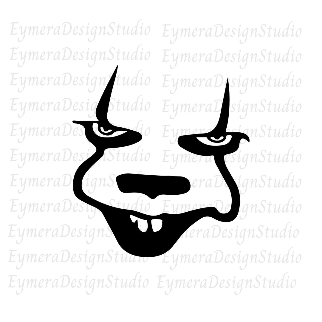 Pennywise Face Halloween Ghost Svg Halloween Vector - Etsy