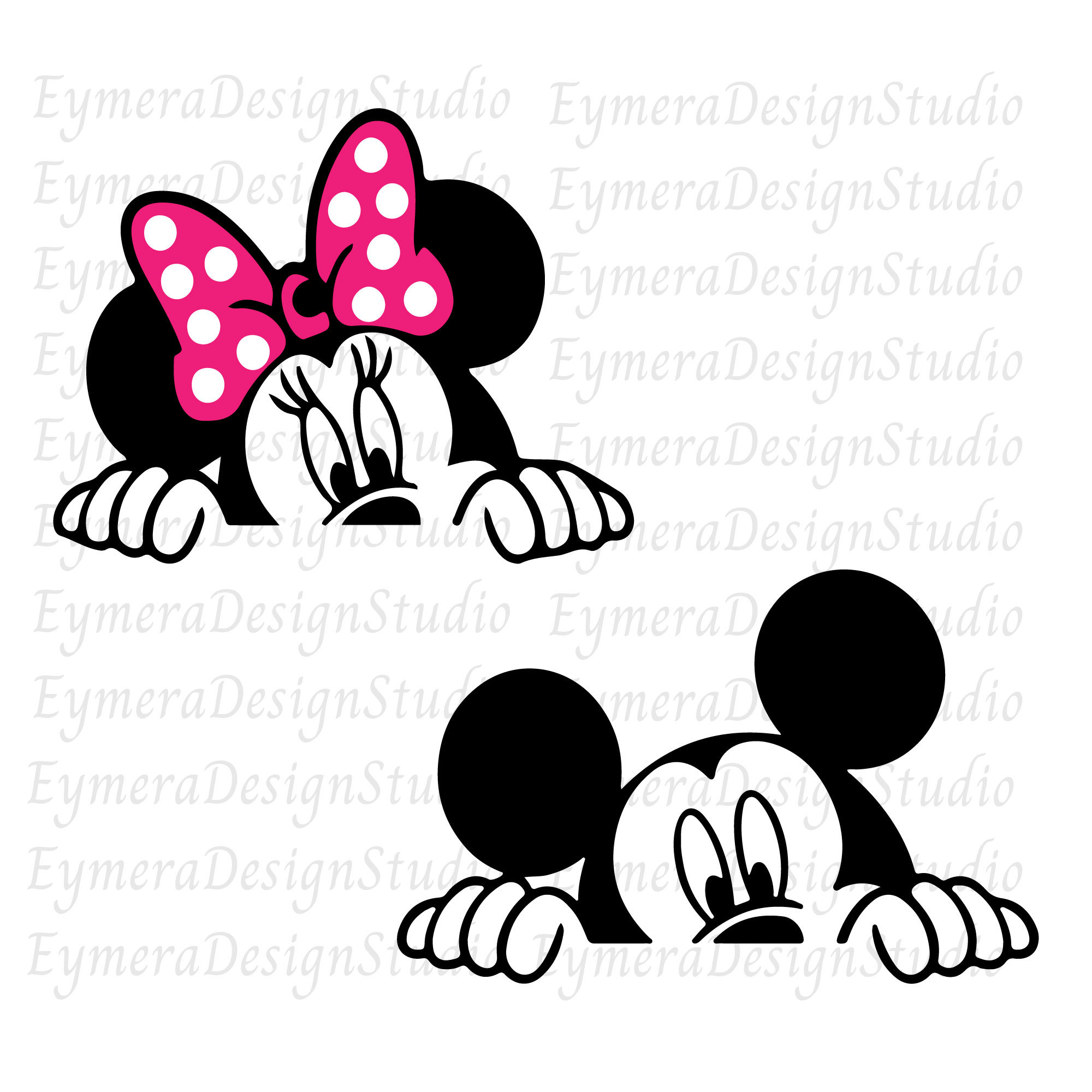 Minnie mickey mouse asomando svg minnie mouse face SVGPNG - Etsy México