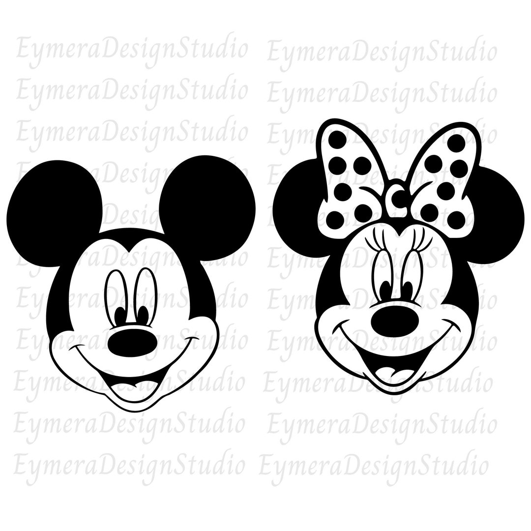 Mickey and Minnie Svg, Mouse Svg, Mouse Head, Birthday Family Svg, Dad ...