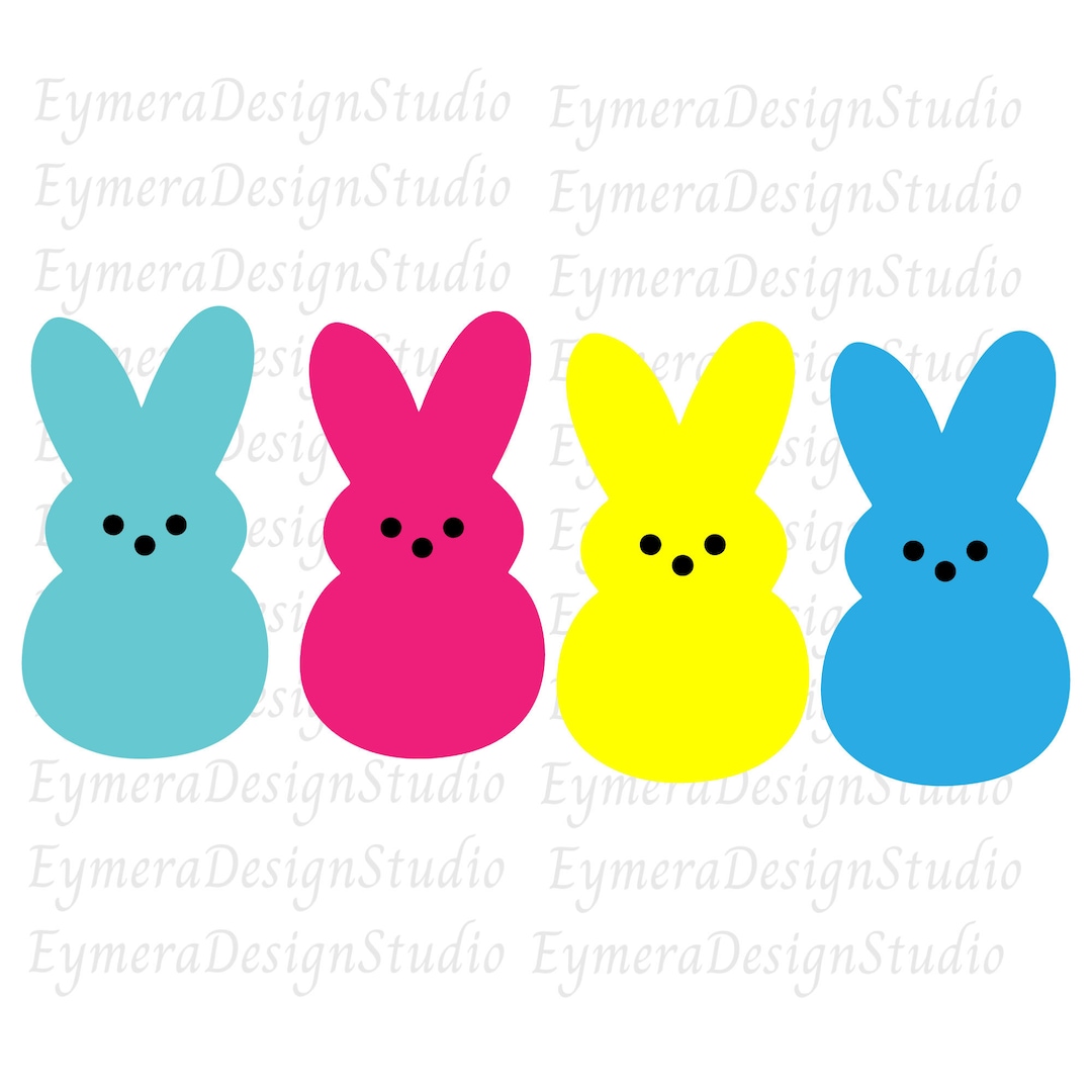 Easter Bunny Peeps SVG Digital Download Svg Png Ai Jpg Pdf Easter Candy ...