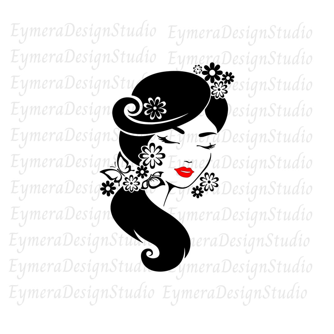 Beautiful Woman Svg, Flower Woman Svg, Beautiful Girl Svg, Woman ...
