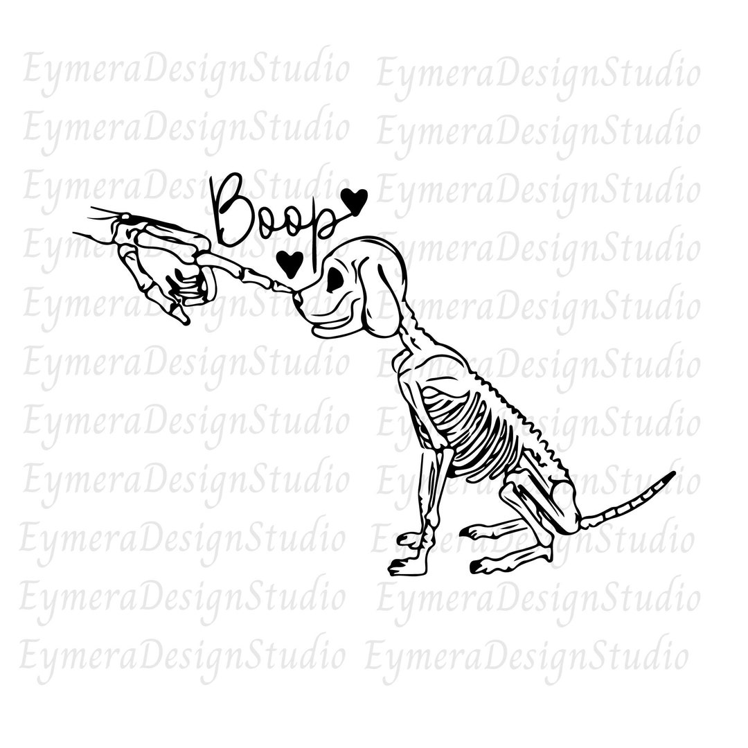 Dog Skeleton Boop Halloween SVG PNG Files, Funny Dog Skeleton Png ...