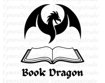 Book Dragon SVG & PNG Digital Download - Etsy