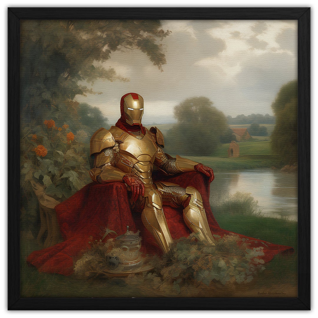 Classic Oil Painting Tony Stark Ironman Inspired Framed/unframed Poster ...