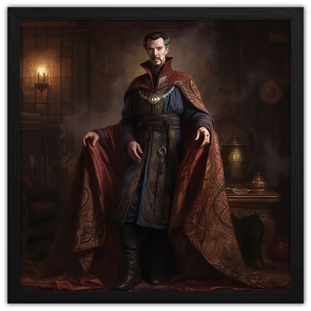 Classic Oil Painting Doctor Stephen Strange Inspired Framed/unframed ...