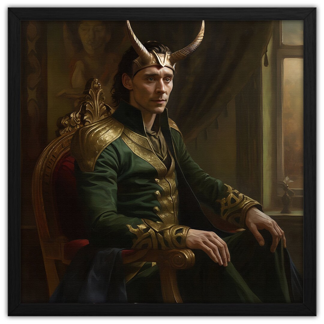 Classic Oil Painting Loki MCU Inspired Framed/unframed Poster Marvelous ...