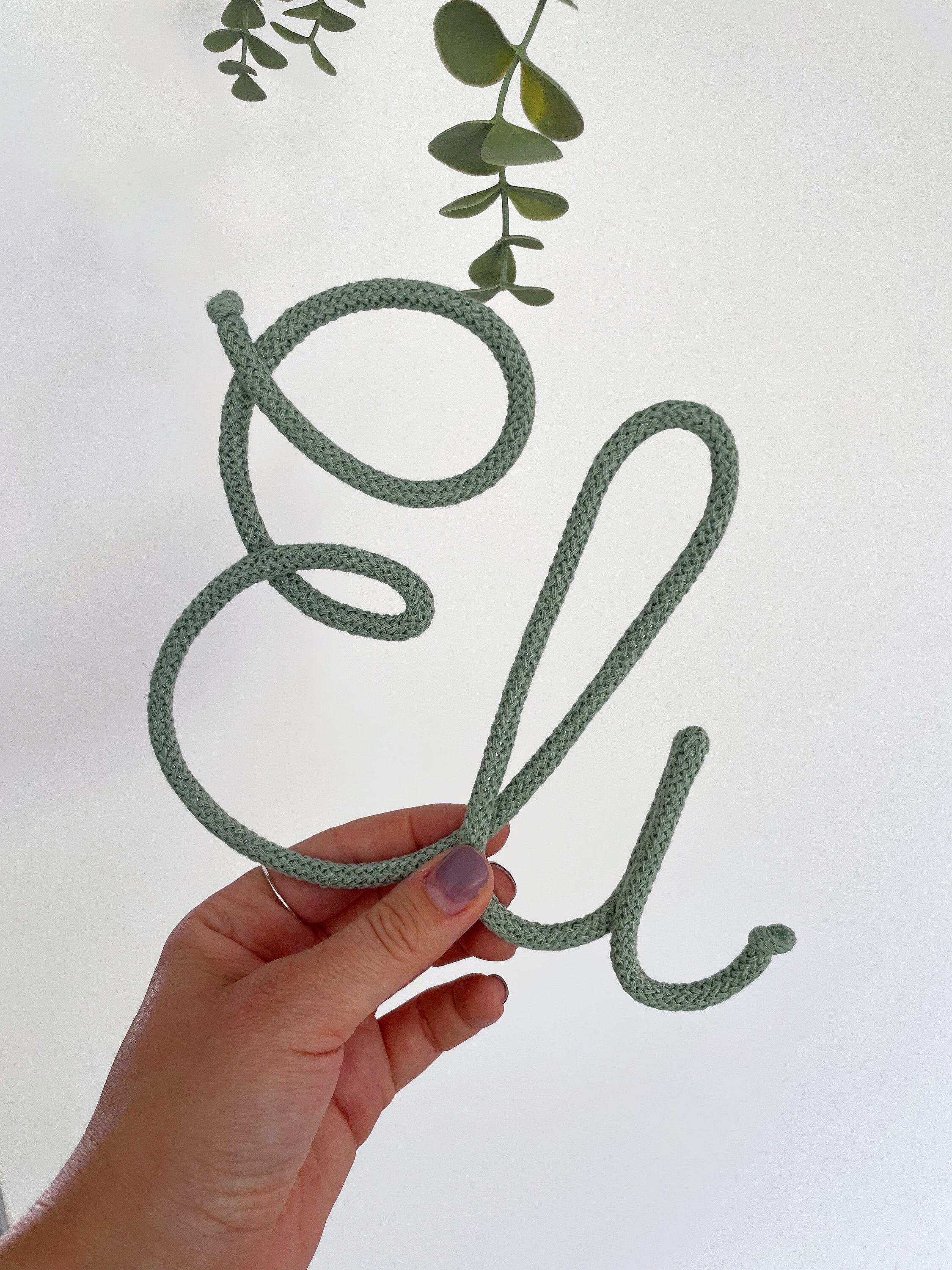 Custom Rope Wire Name Word Sign | Nursery Decor | Personalised Baby ...