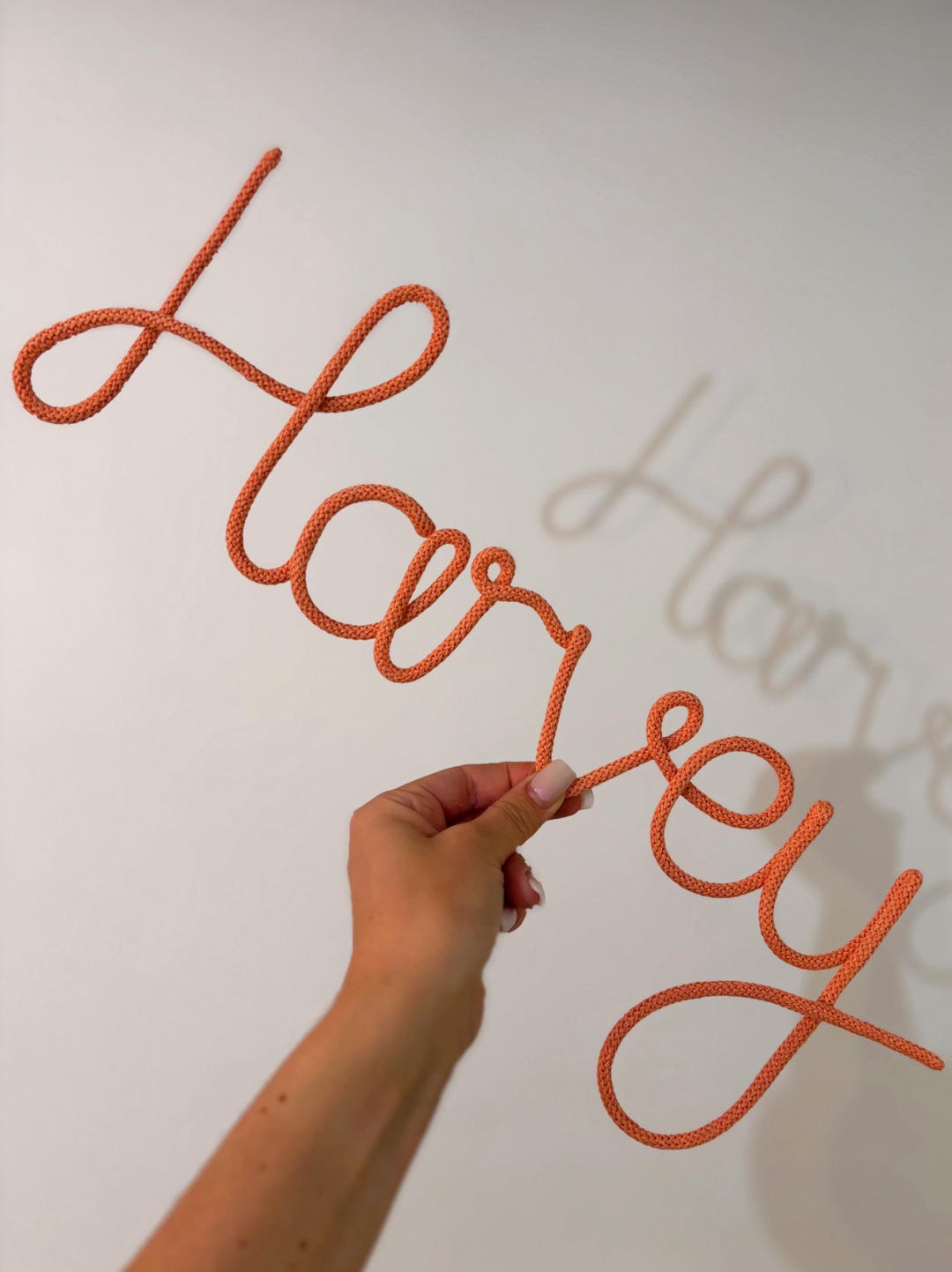 Custom Rope Wire Name Word Sign Nursery Decor Personalised Baby Gift ...