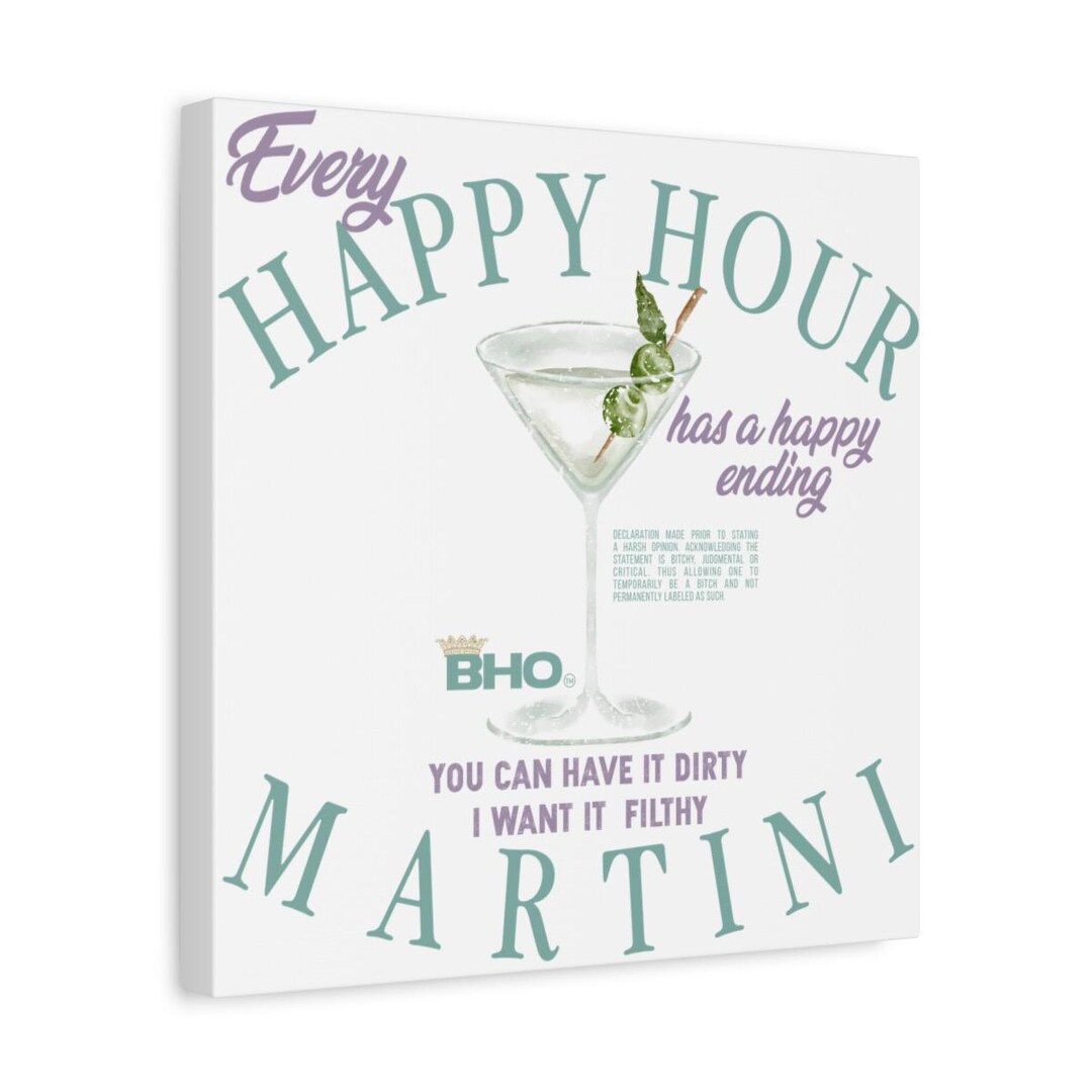 Martini Wall Art, Martini Wall Decor, College Dorm Decor, Martini Art ...
