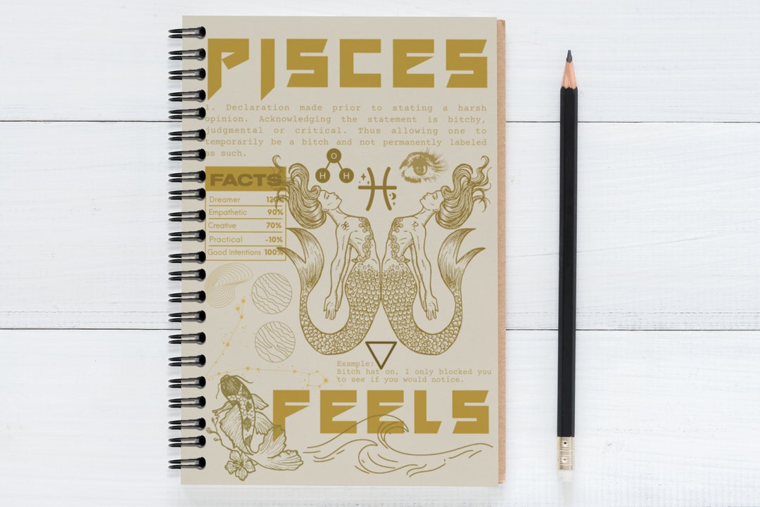 Pisces Astrology Notebook, Star Sign Notebook, February Star Sign ...