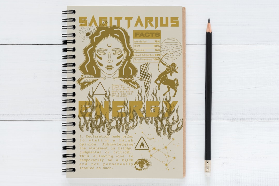 Sagittarius Zodiac Notebook, Star Sign Notebook, Zodiac Journal, Star ...