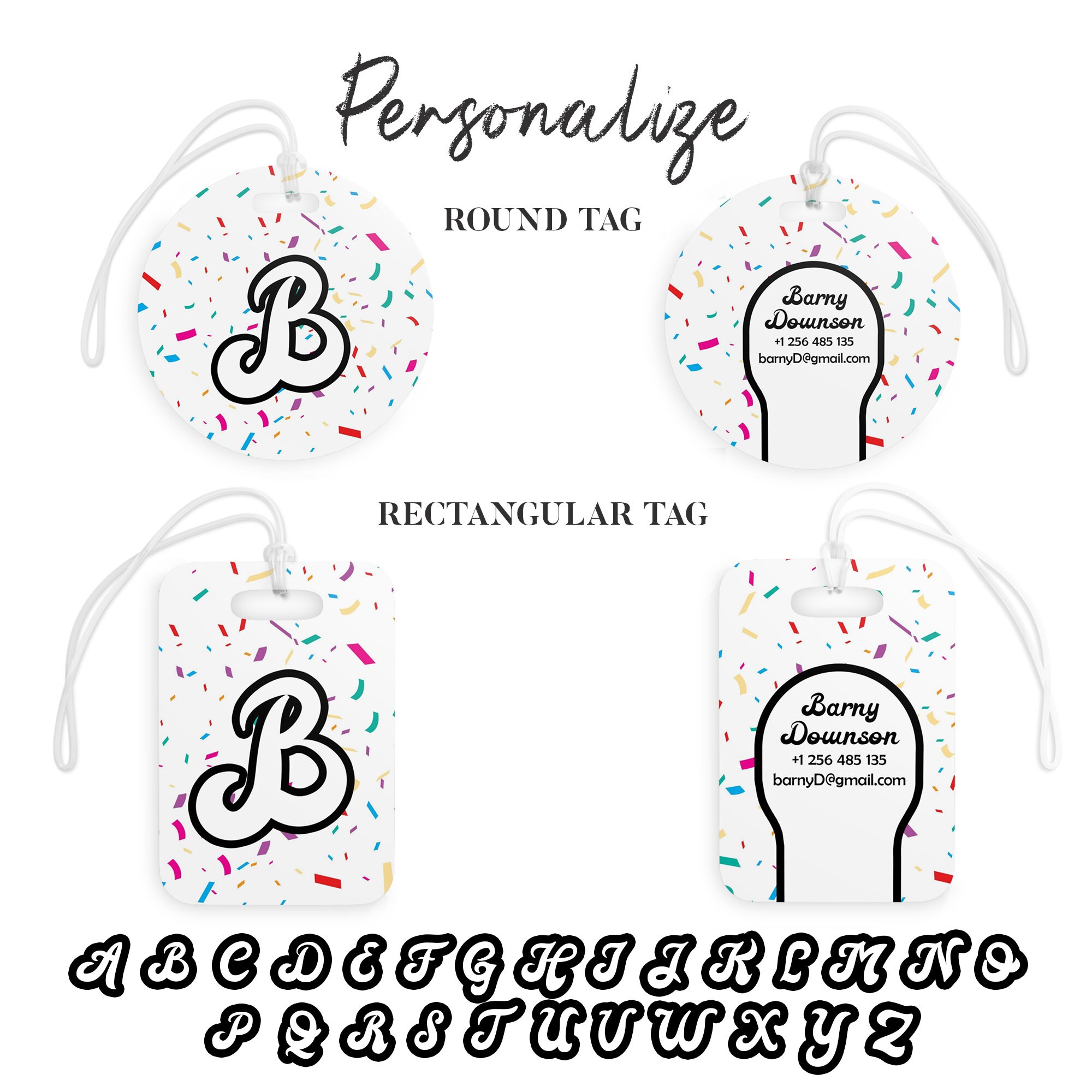 Multi-purpose Tags for Hotel Key Chains and Guest ID, Personalized ...