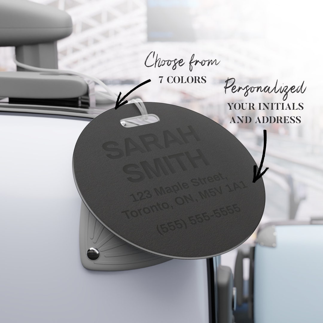 Personalized Round Luggage Tags, Unique Travel Touch, Unique Suitcase ...
