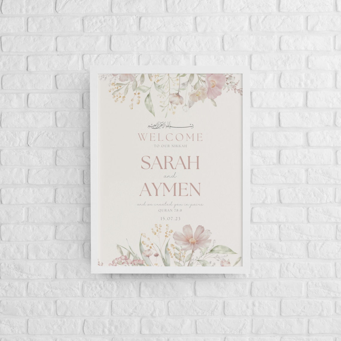 EDITABLE Nikkah Welcome Sign | Islamic Wedding Sign | Nikkah Wedding ...