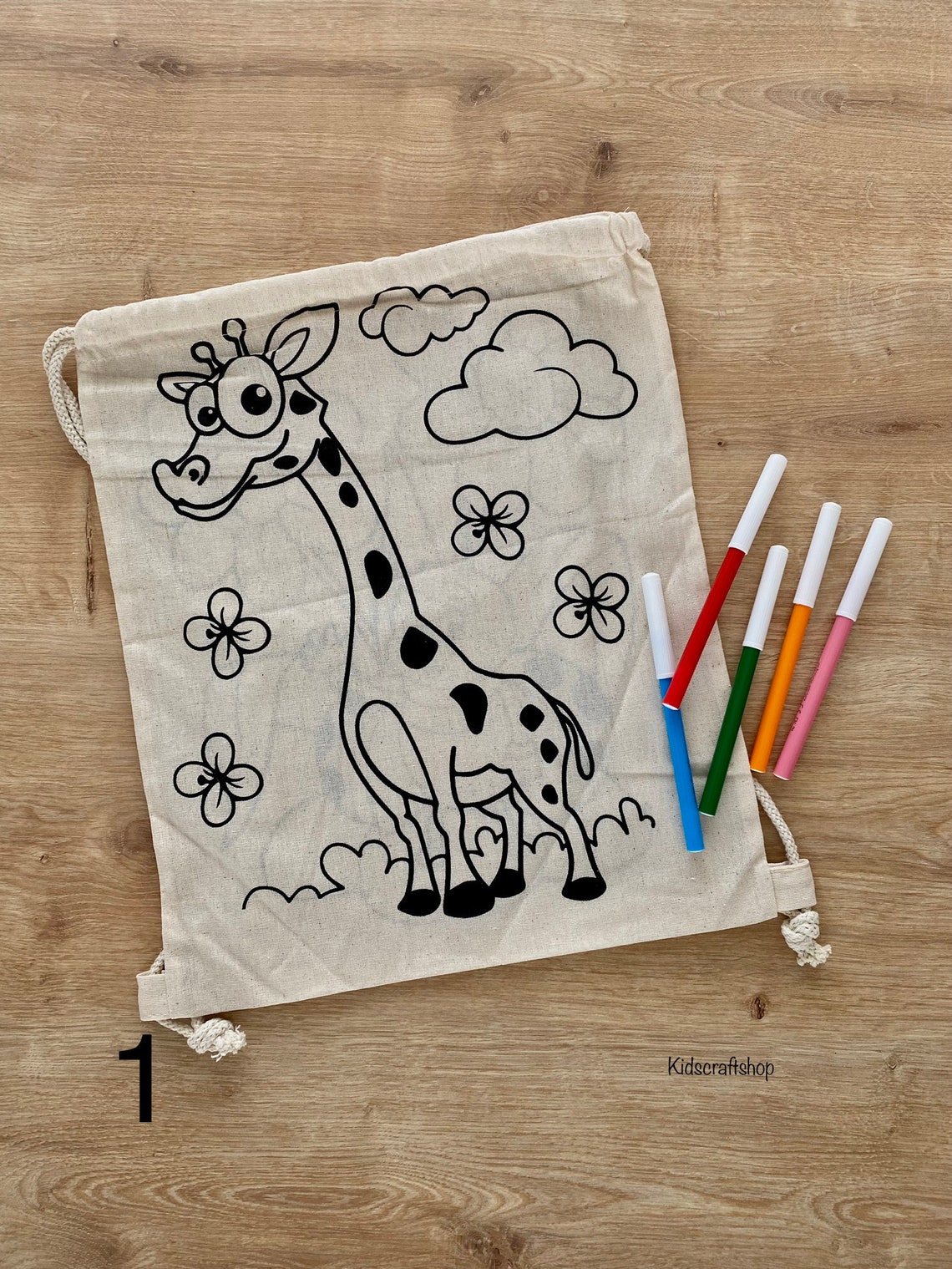 Color Your Own Bag/tote Bag Coloring Activity/kids Activites/kids Art ...