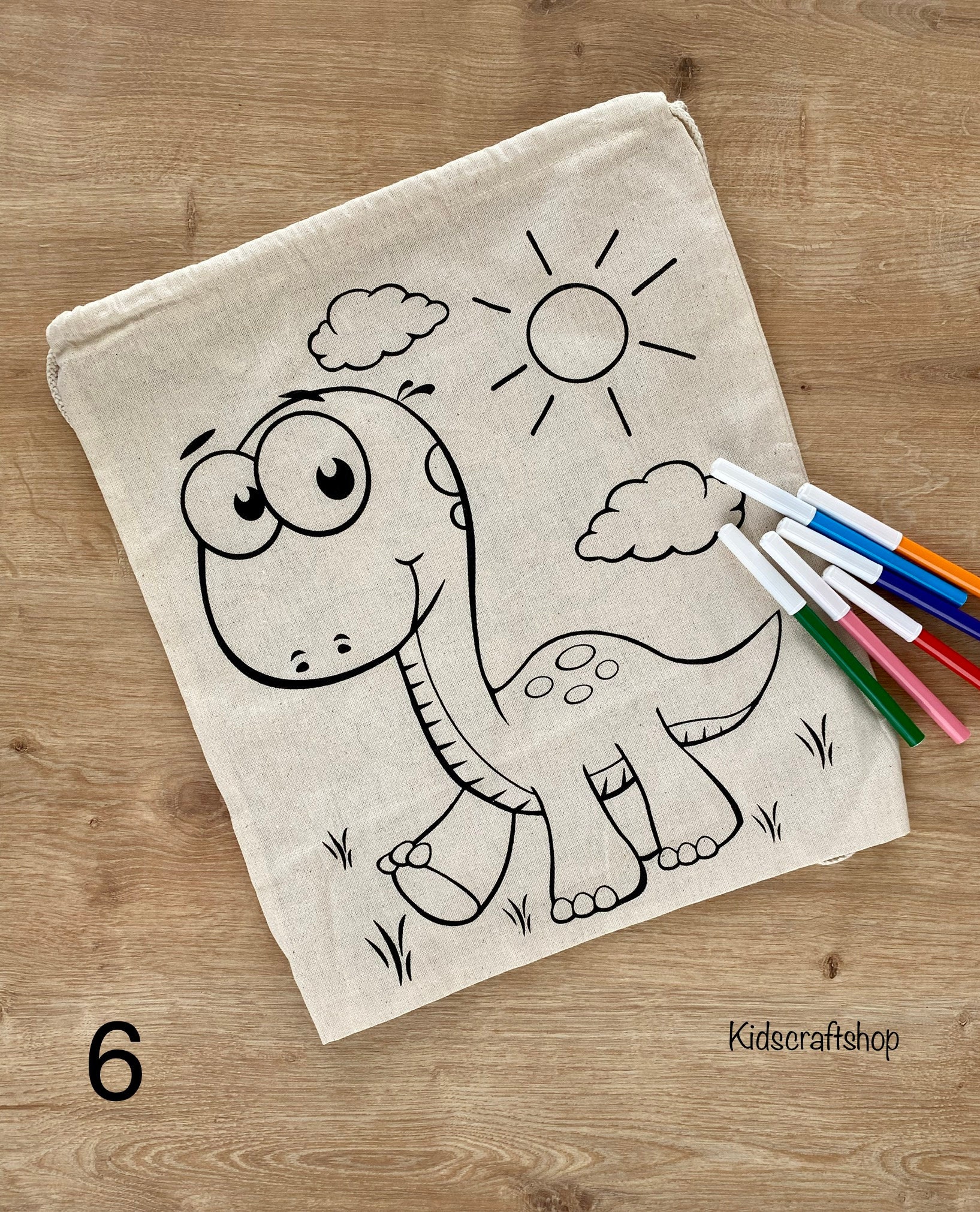 Color Your Own Bag/tote Bag Coloring Activity/kids Activites/kids Art ...