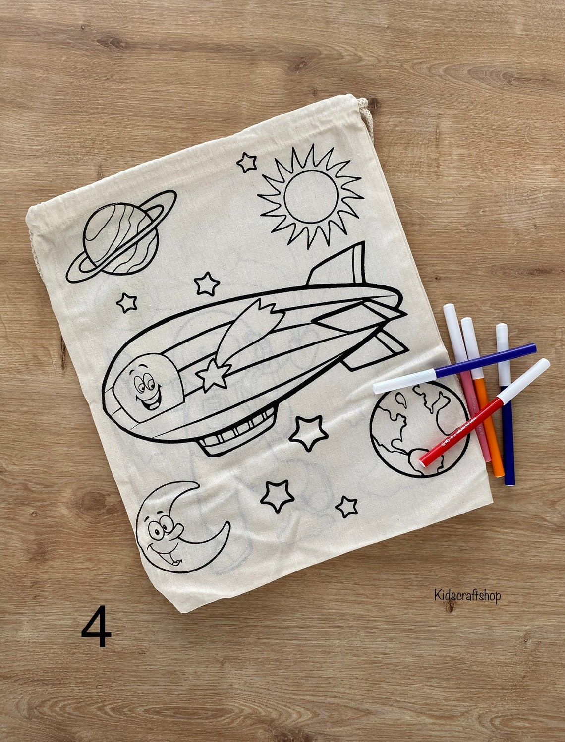 Color Your Own Bag/tote Bag Coloring Activity/kids Activites/kids Art ...