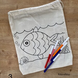 Color Your Own Bag/tote Bag Coloring Activity/kids Activites/kids Art ...