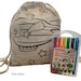 Color Your Own Bag/tote Bag Coloring Activity/kids Activites/kids Art ...