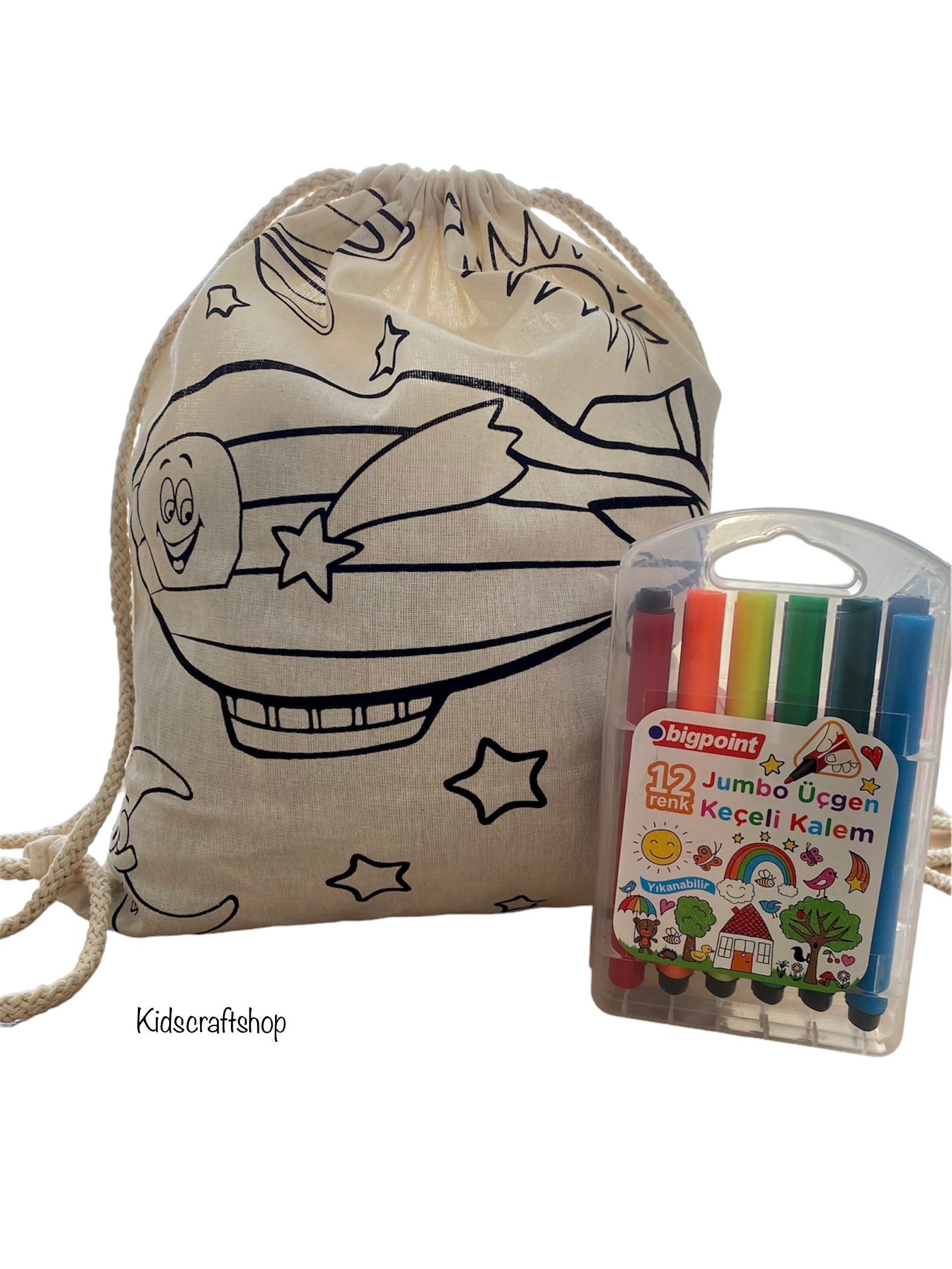 Color Your Own Bag/tote Bag Coloring Activity/kids Activites/kids Art ...