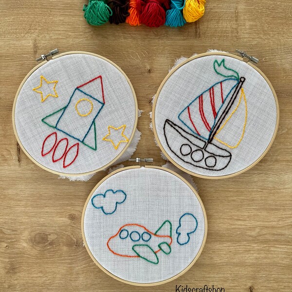 Kids Embroidery Kit - Etsy