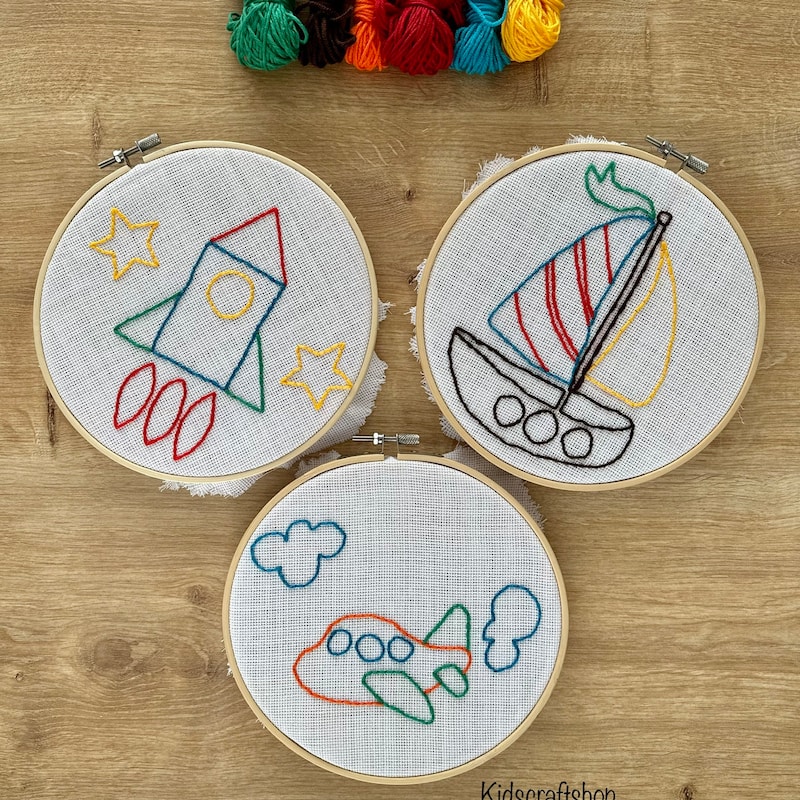 Kids Embroidery Kit - Etsy