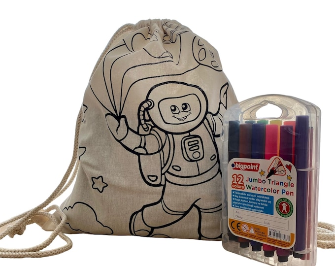 Color Your Own Bag/tote Bag Coloring Activity/kids Activites/kids Art ...