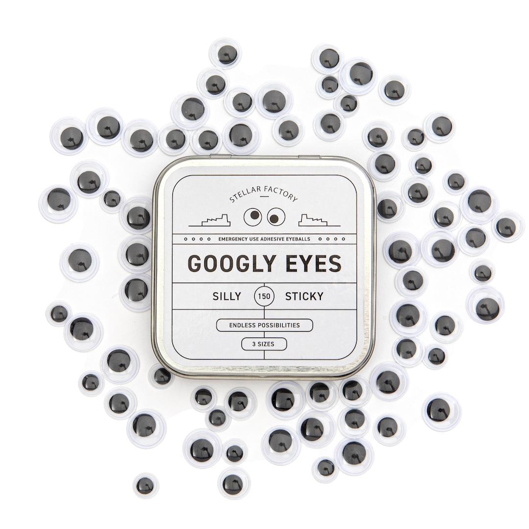 Googly Eyes: Emergency Use Adhesive Eyeballs in Giftable Steel Tin ...