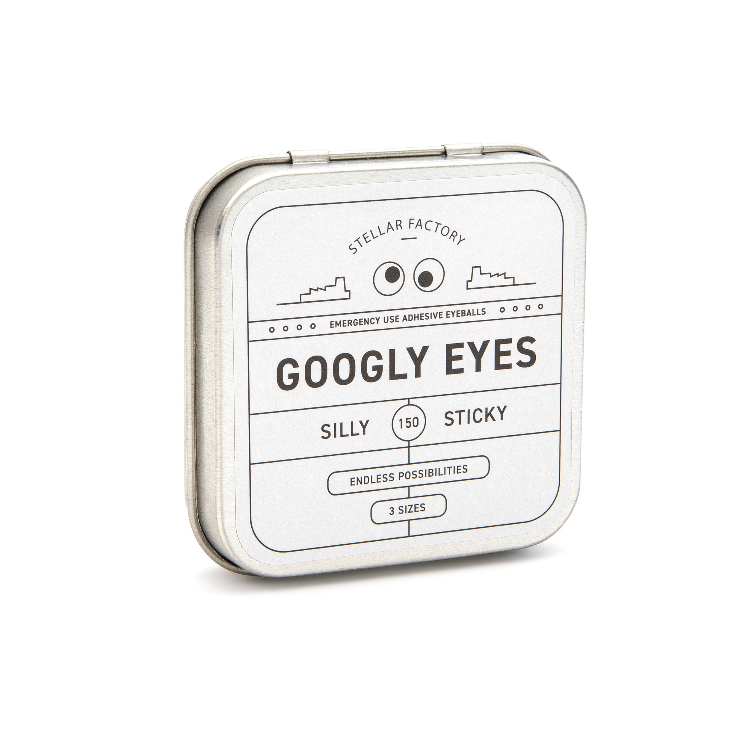 Googly Eyes: Emergency Use Adhesive Eyeballs in Giftable Steel Tin ...