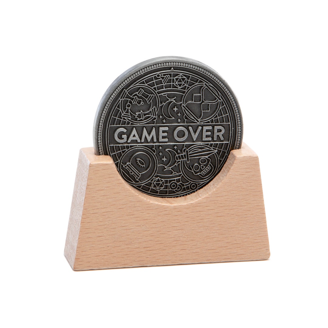Game Over Coin With Display Stand - Etsy