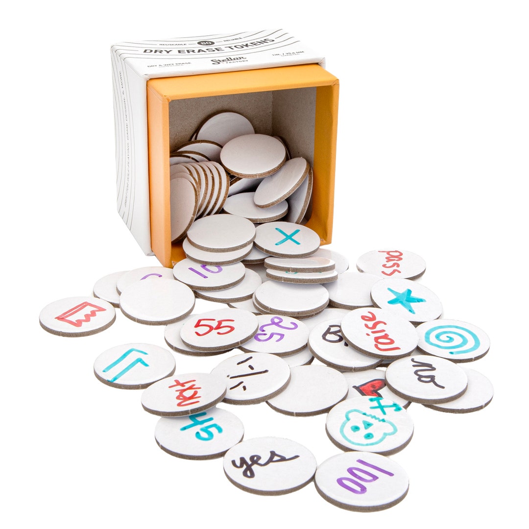 Dry Erase Tokens: Reusable for DIY, Game Design, and RPG Character ...