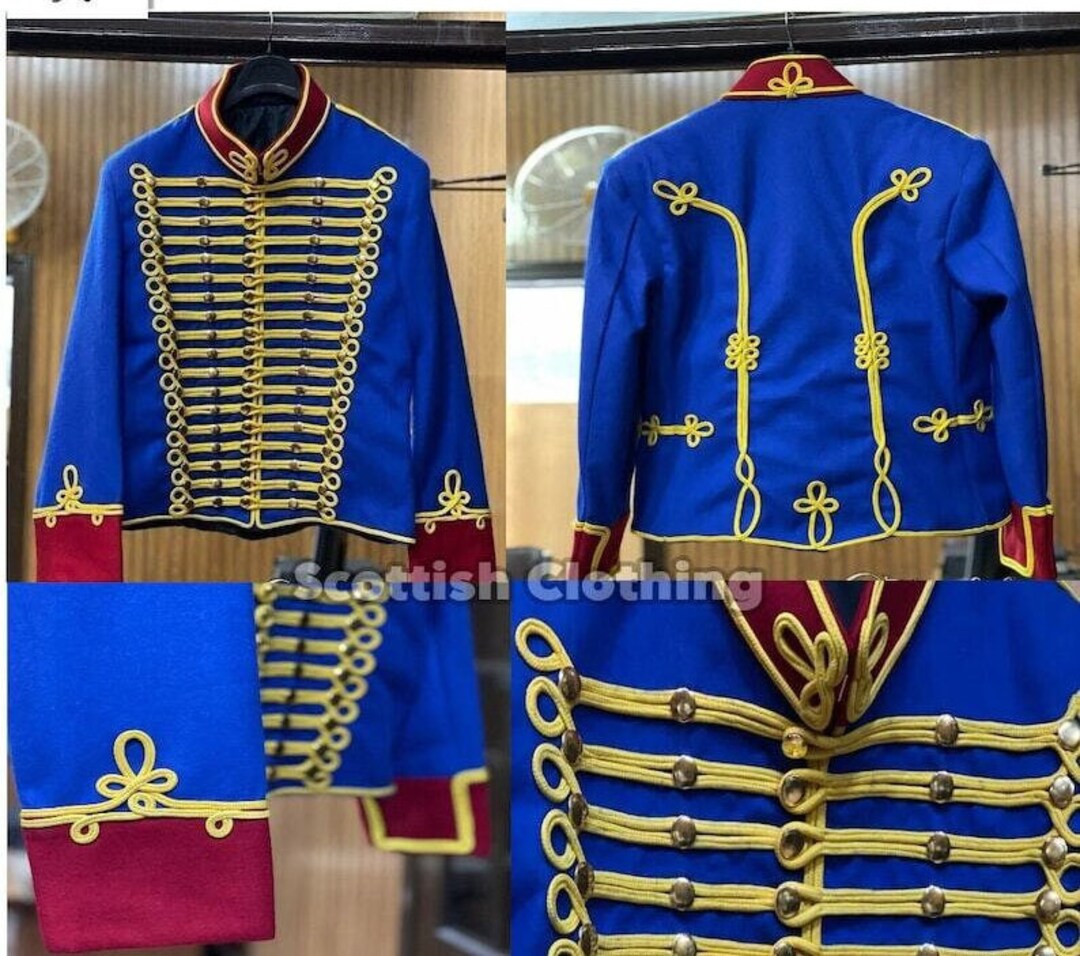 Royal Blue Hussars Jacket Scottish Hussars Tunic Jacket Military ...