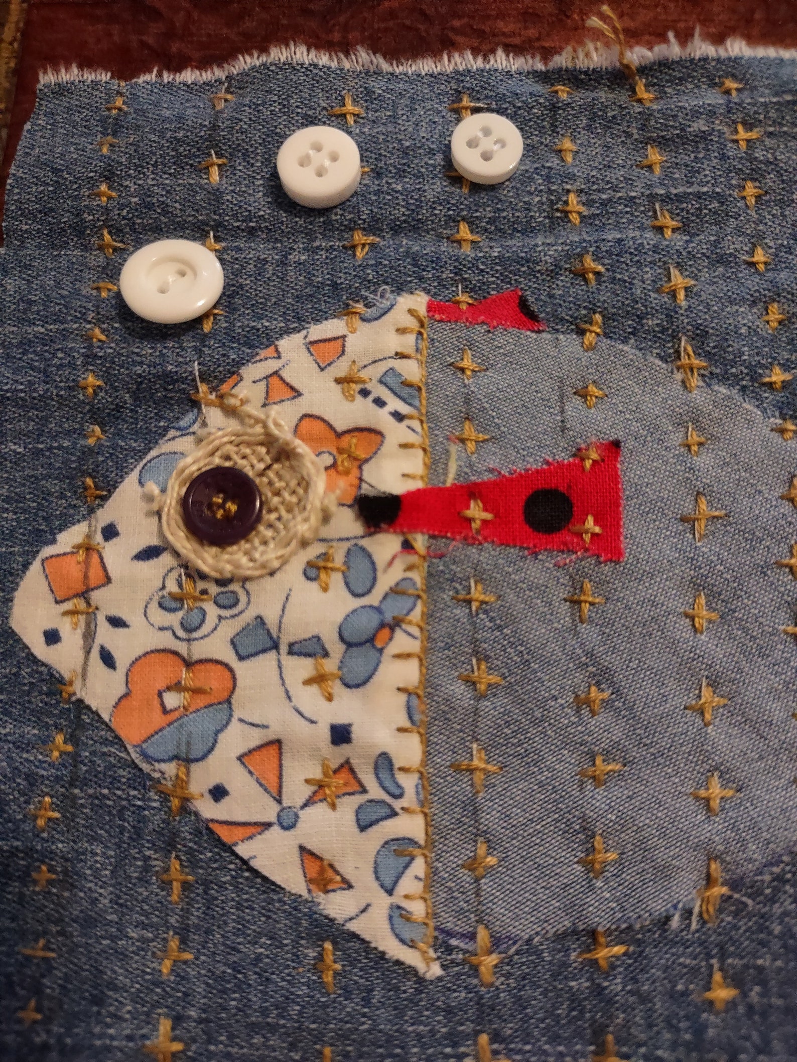 Boro Style Fish on Patch - Etsy