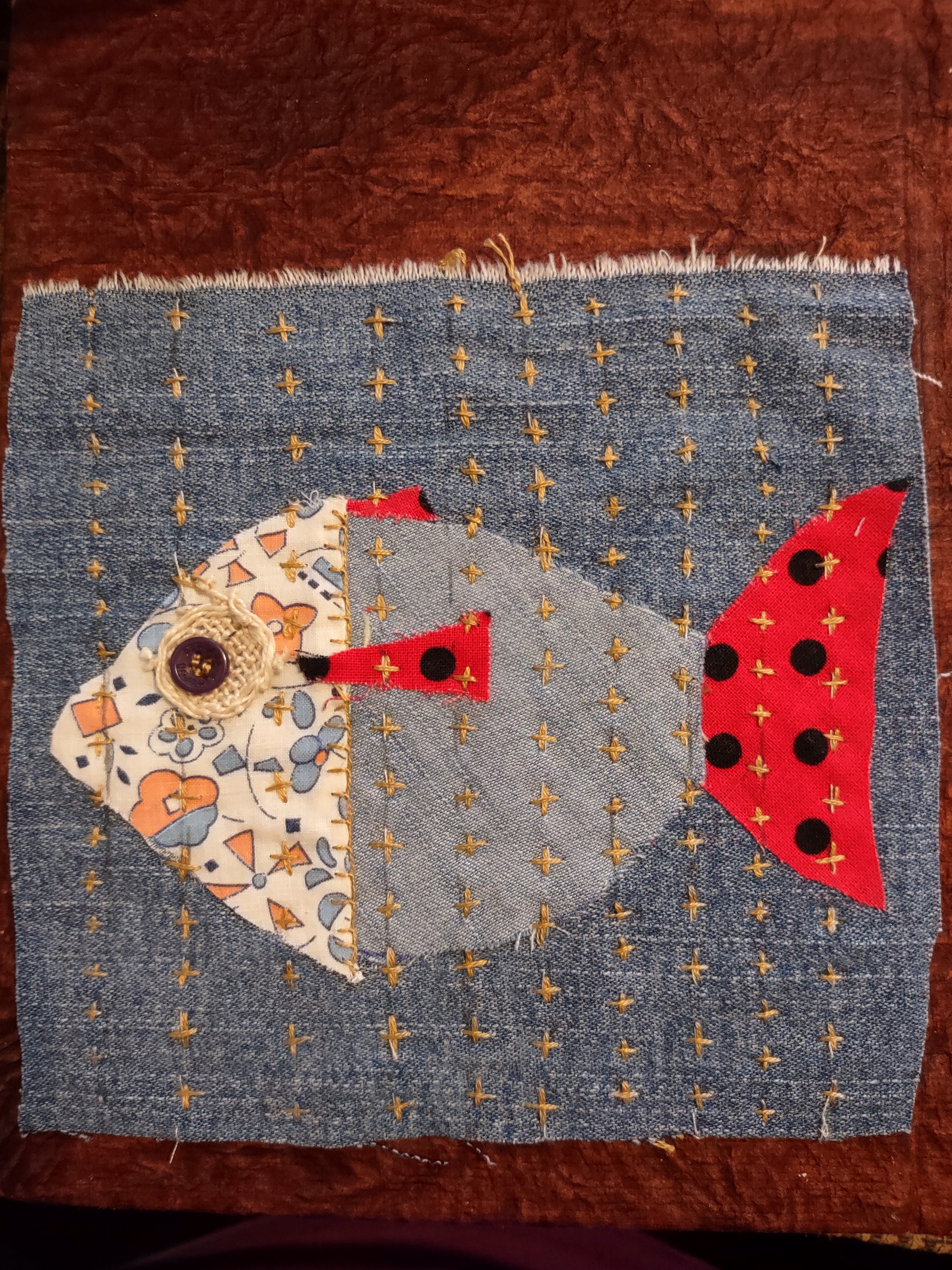 Boro Style Fish on Patch - Etsy