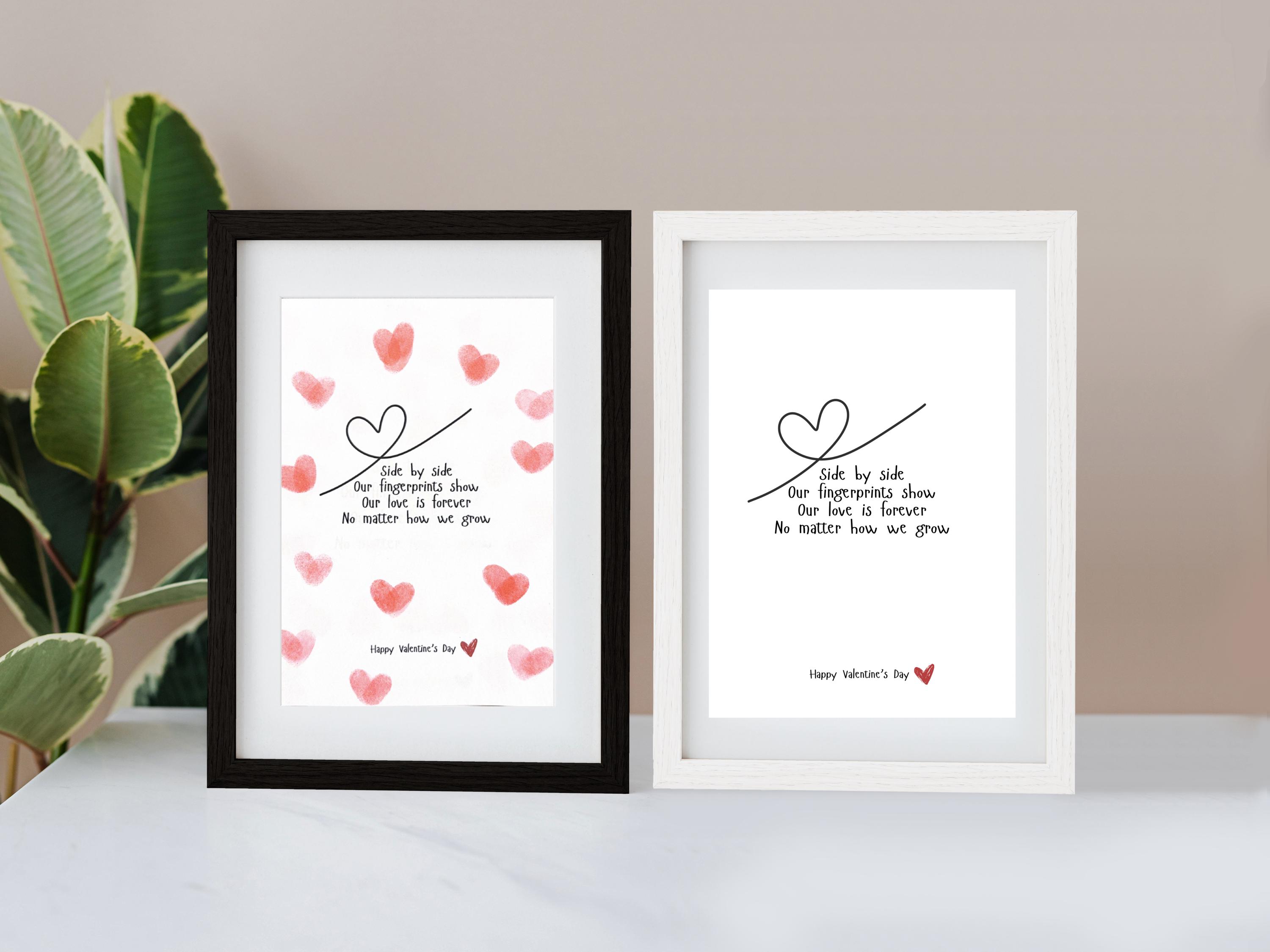 Fingerprint Keepsake Valentine Card | Mommy and Me, Sibling Gift for ...