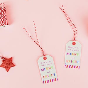 Printable & Editable Christmas Gift Tags for Teachers –gift Tags From ...