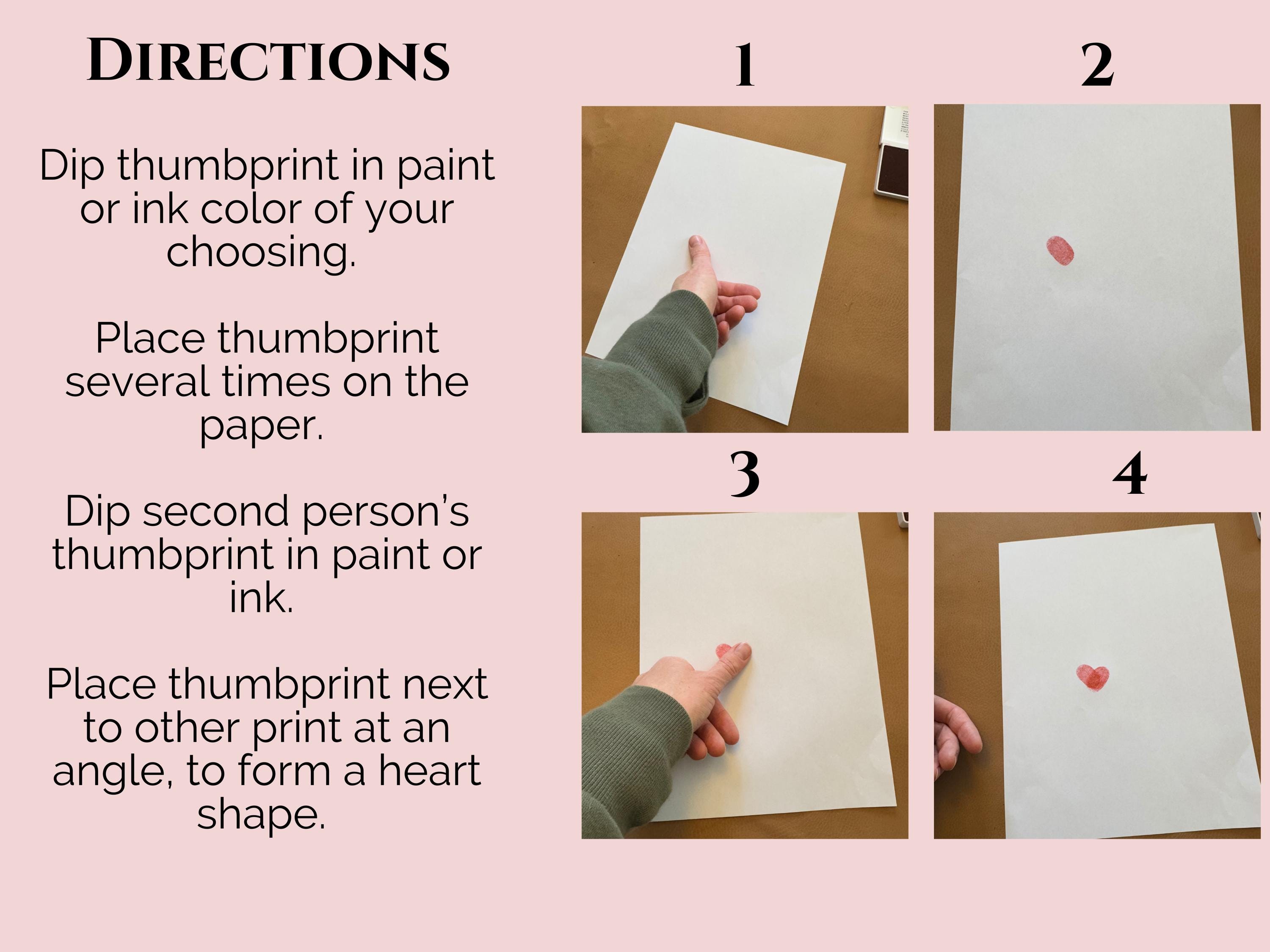 Fingerprint Keepsake Valentine Card | Mommy and Me, Sibling Gift for ...