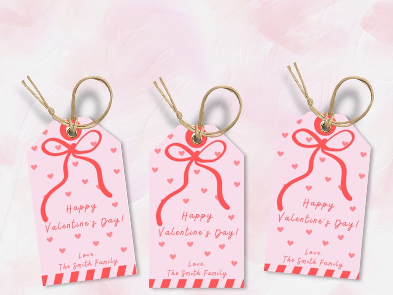 Printable Valentine’s Day Gift Tags – Digital Download for DIY Wrapping ...