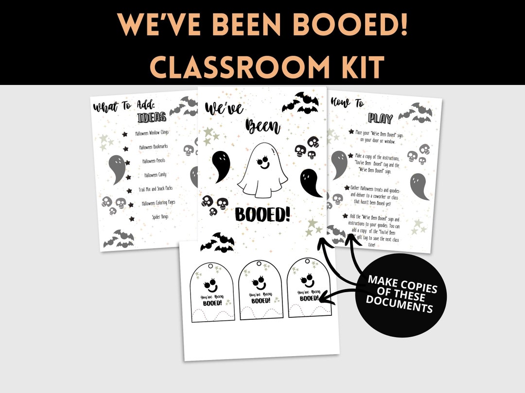 We've Been Booed Classroom Kit, You've Been Booed Tags, Halloween ...