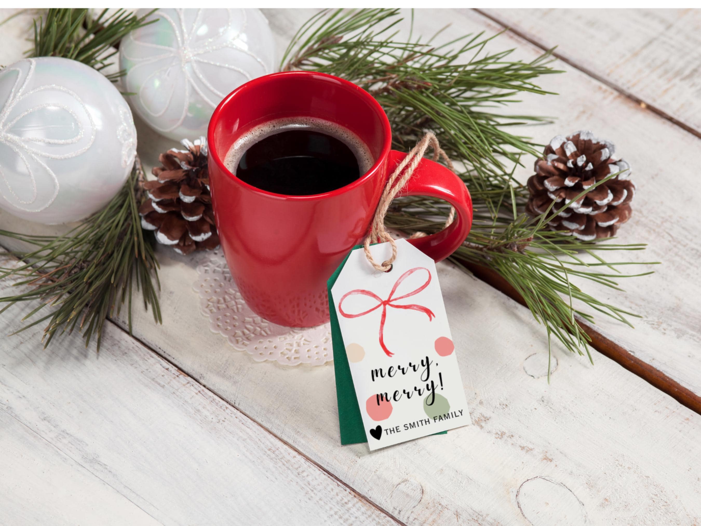 Editable Christmas Gift Tags, Printable Gift Tags, Holiday Gift Tags ...