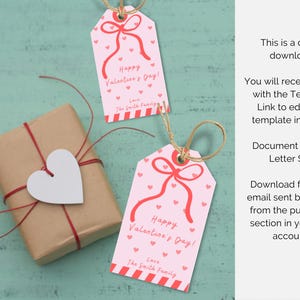 Printable Valentine’s Day Gift Tags – Digital Download for DIY Wrapping ...