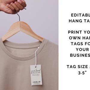 Editable Hang Tag Template | Printable Product Tag | DIY Label Design ...