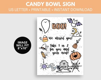 Printable Trick or Treat Porch Signs Instant Download for Halloween ...